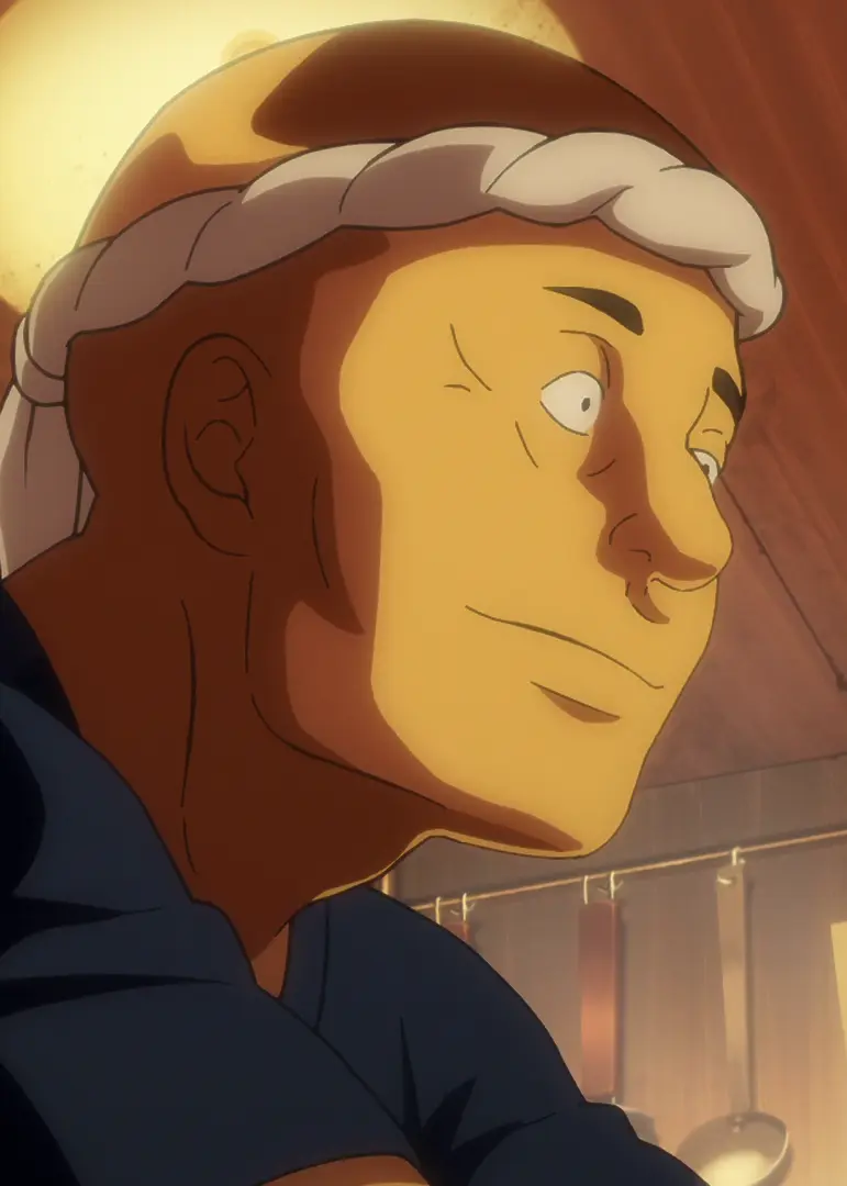 Ramen Stall Owner with a Blue Shirt | Anime-Planet